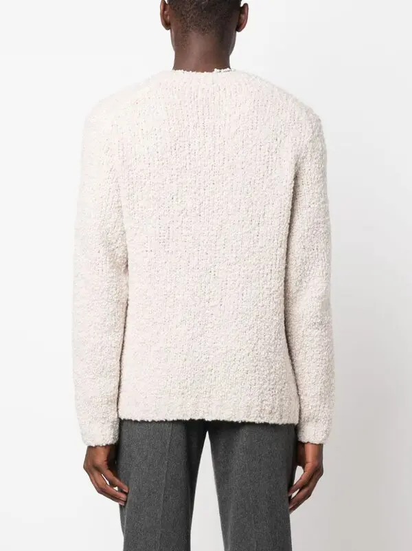 SUNFLOWER Brushed-effect V-neck Jumper - Neutrals