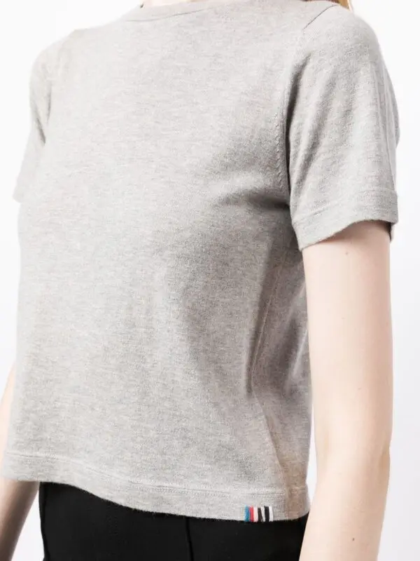 Extreme Cashmere Cropped Short-sleeve T-shirt