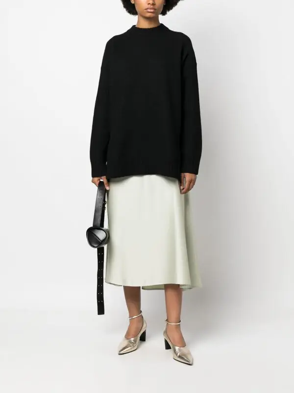 JIL SANDER Long-sleeve Wool Jumper - Black