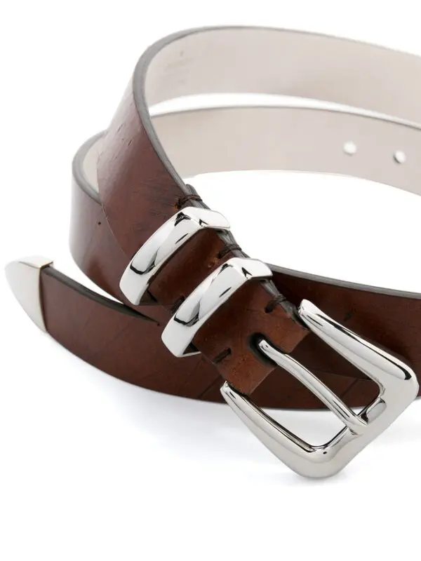 Brunello Cucinelli Etched Leather Belt