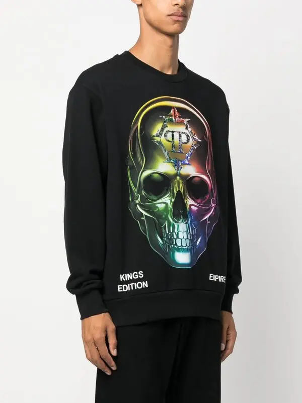 Philipp Plein Chrome Skull Sweatshirt