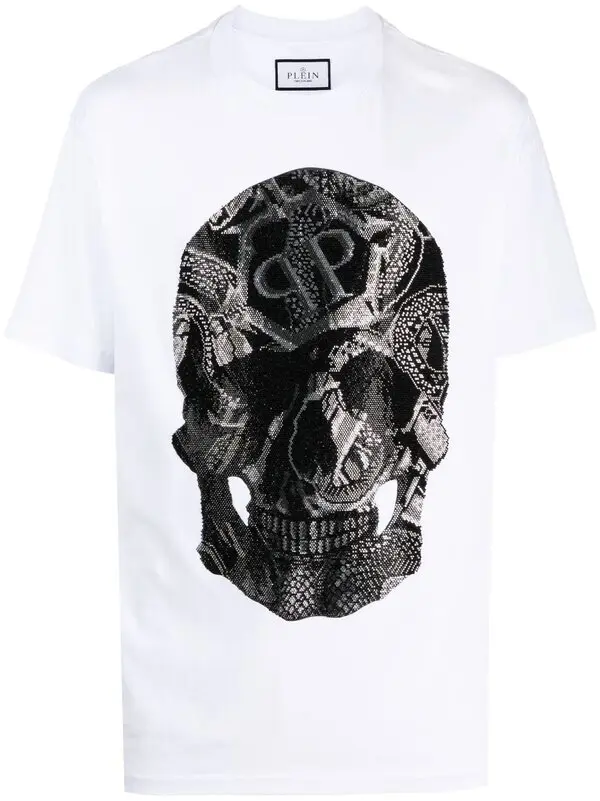 Philipp Plein Ss Snake Round-neck T-shirt - White