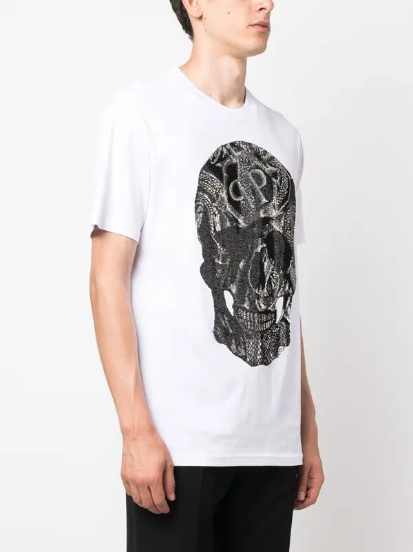 Philipp Plein Ss Snake Round-neck T-shirt - White