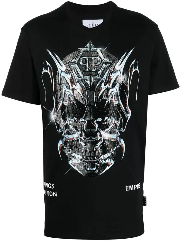 Philipp Plein Skull-print Cotton T-shirt - Black