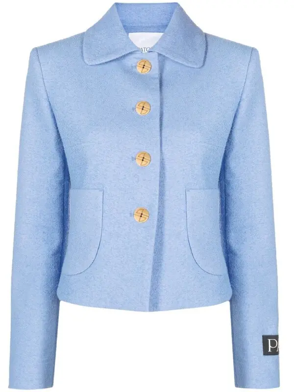 PATOU Long-sleeve Tailored Jacket - Blue