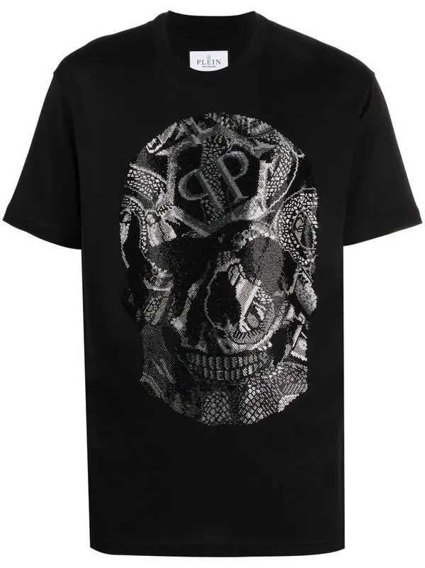 Philipp Plein Ss Snake Round-neck T-shirt - Black