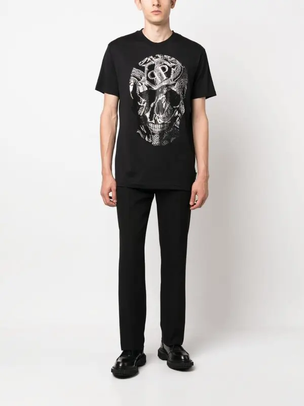 Philipp Plein Ss Snake Round-neck T-shirt - Black