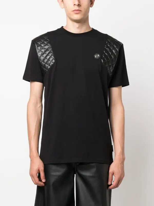 Philipp Plein Quilted-panel Detail T-shirt