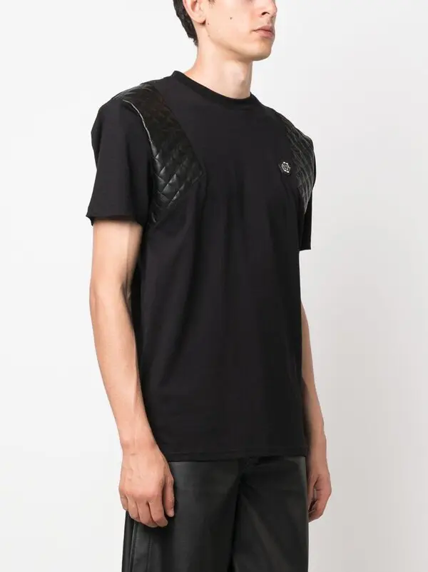 Philipp Plein Quilted-panel Detail T-shirt