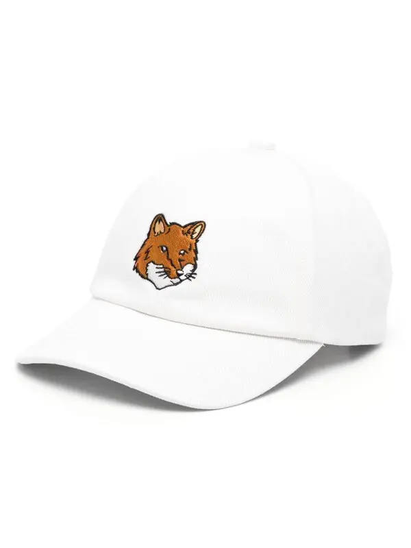 Maison Kitsuné Bold Fox Cotton Baseball Cap - White