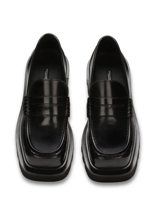 Dolce & Gabbana Penny-slot Leather Loafers