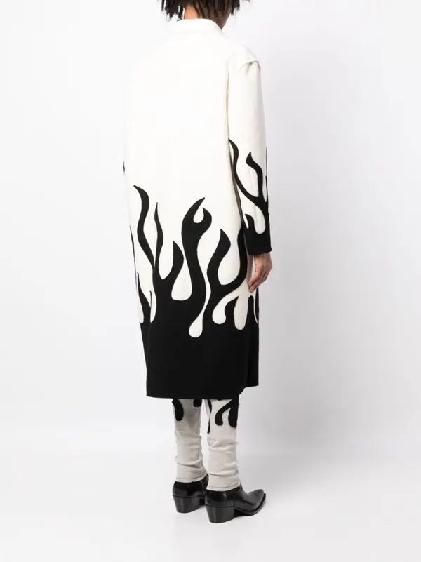HACULLA. Up In Flames Single-breasted Wool Coat - White