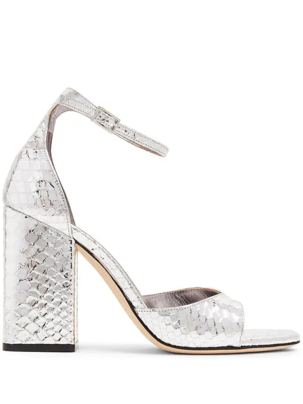 Paris Texas Fiona Metallic-finish Sandals - Silver