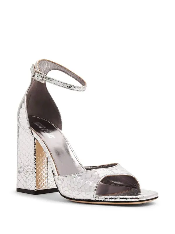 Paris Texas Fiona Metallic-finish Sandals - Silver
