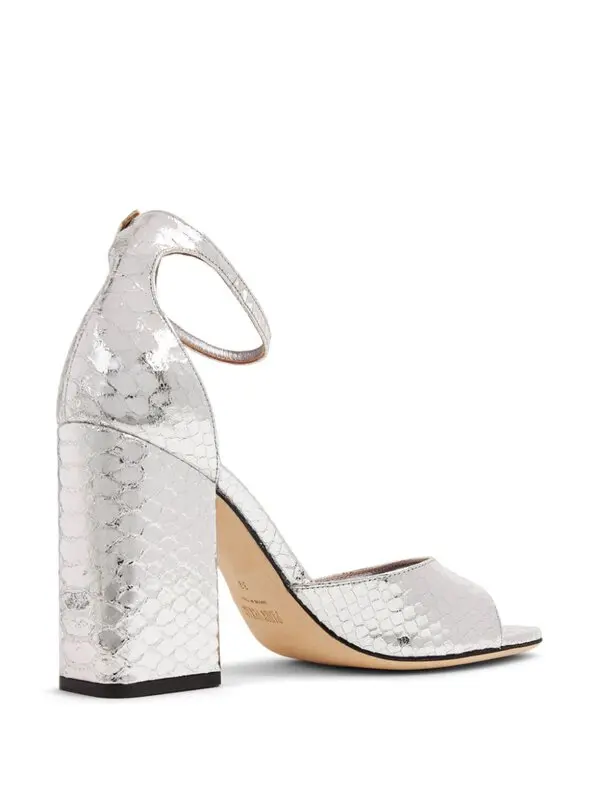 Paris Texas Fiona Metallic-finish Sandals - Silver