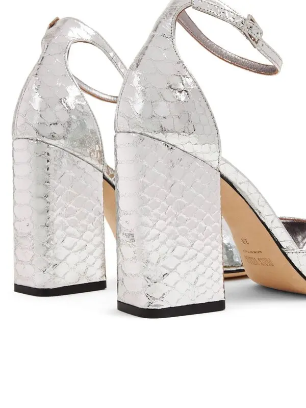 Paris Texas Fiona Metallic-finish Sandals - Silver
