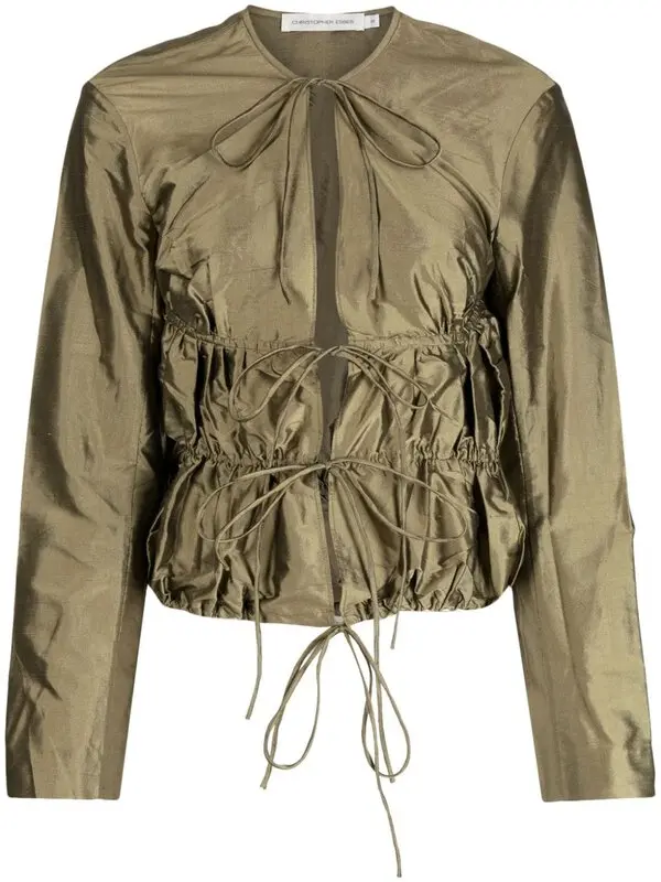 Christopher Esber Metallic-effect Jacket - Green
