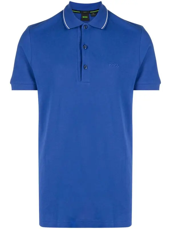 BOSS Paule Cotton Polo Shirt - Blue