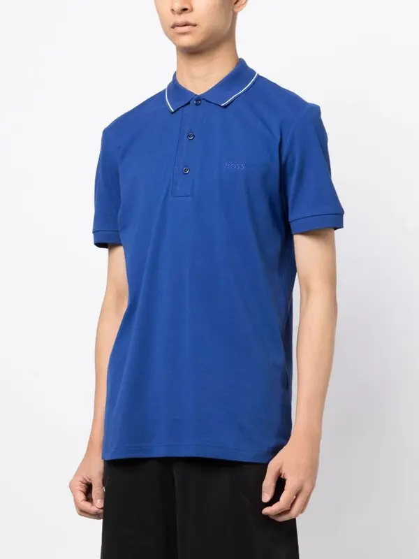 BOSS Paule Cotton Polo Shirt - Blue