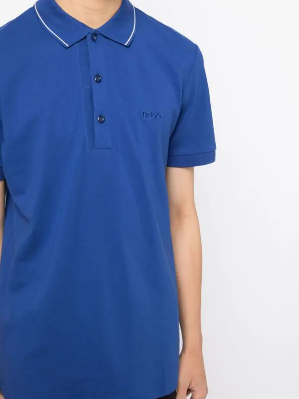 BOSS Paule Cotton Polo Shirt - Blue
