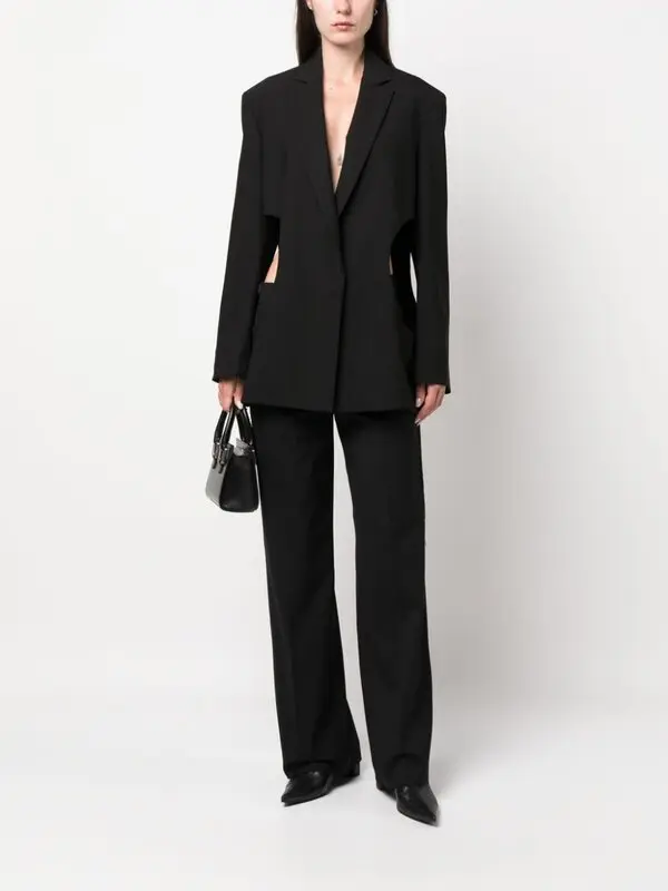 Gauchere Cut-out Single-breasted Blazer
