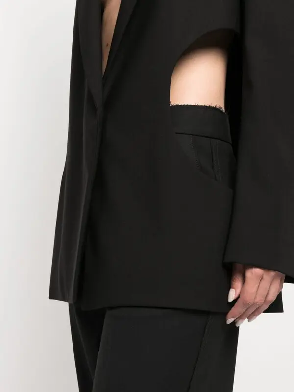 Gauchere Cut-out Single-breasted Blazer