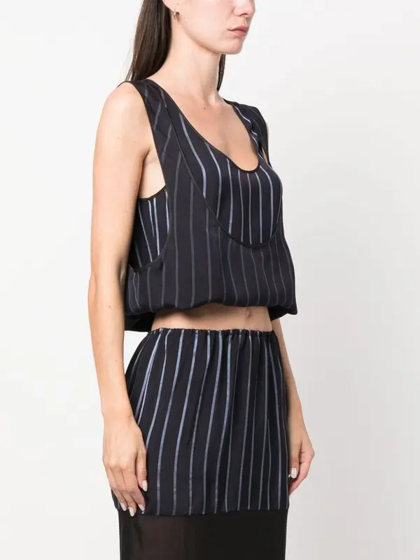 Gauchere Mini Mirror Striped Tank Top