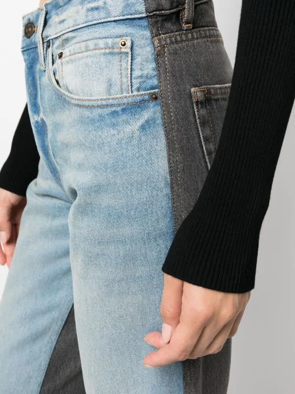 Gauchere Two-tone Straight-leg Jeans