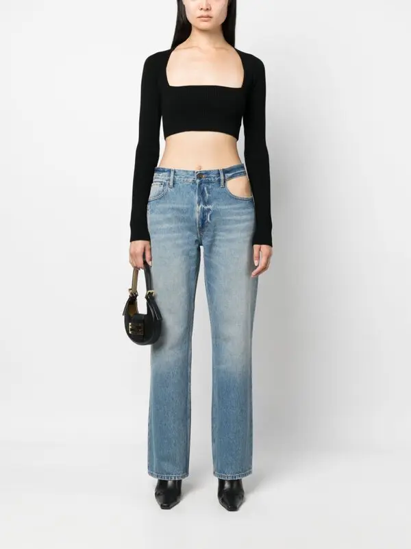 Gauchere Cut-out Straight-leg Jeans