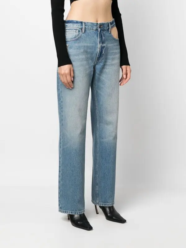 Gauchere Cut-out Straight-leg Jeans