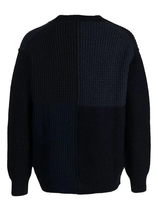 Comme Des Garçons Chunky-knit Patchwork Jumper