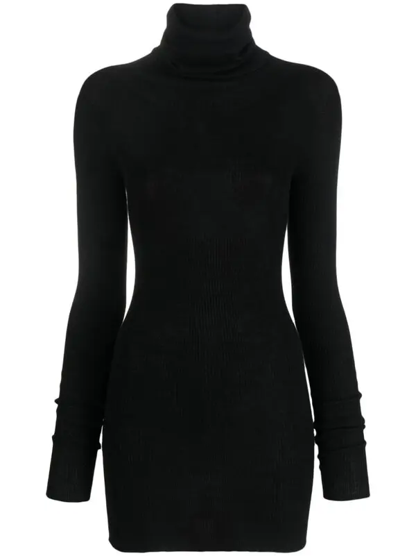 Rick Owens Ribbed-knit Wool Minidress