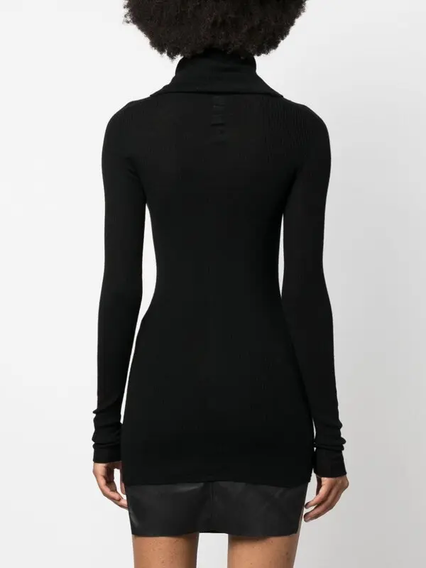 Rick Owens Ribbed-knit Wool Minidress