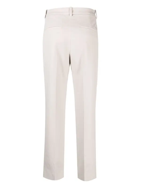 Calvin Klein Cropped Gabardine Trousers - Grey