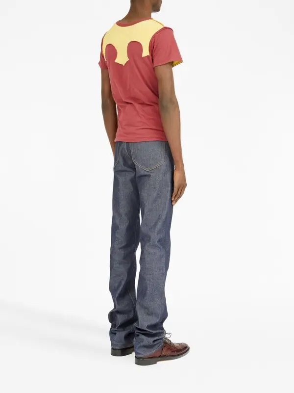MAISON MARGIELA Décortiqué Logo-print T-shirt - Red
