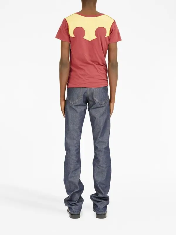 MAISON MARGIELA Décortiqué Logo-print T-shirt - Red