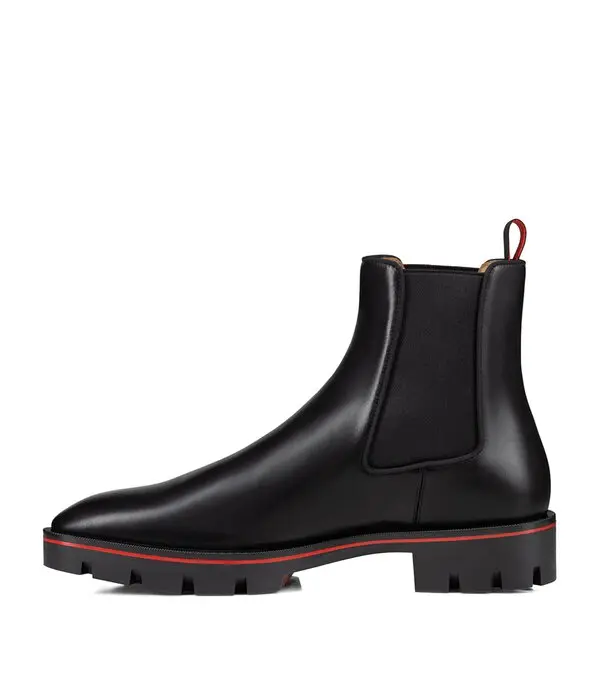 CHRISTIAN LOUBOUTIN Alpinosol Chelsea Boots In Calf Leather - Black