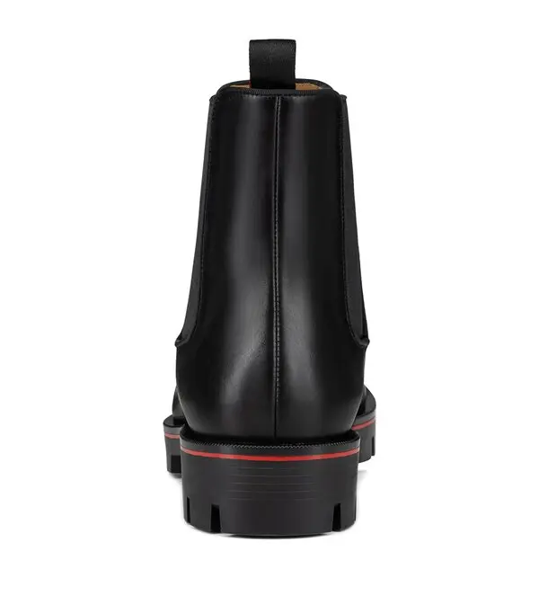CHRISTIAN LOUBOUTIN Alpinosol Chelsea Boots In Calf Leather - Black