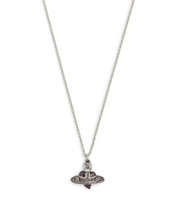 VIVIENNE WESTWOOD Diamante Heart Necklace - Black