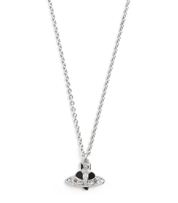 VIVIENNE WESTWOOD Diamante Heart Pendant Necklace - Black