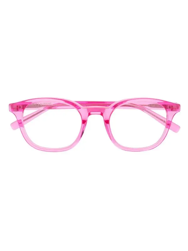 Saint Laurent Transparent Round-frame Glasses - Pink