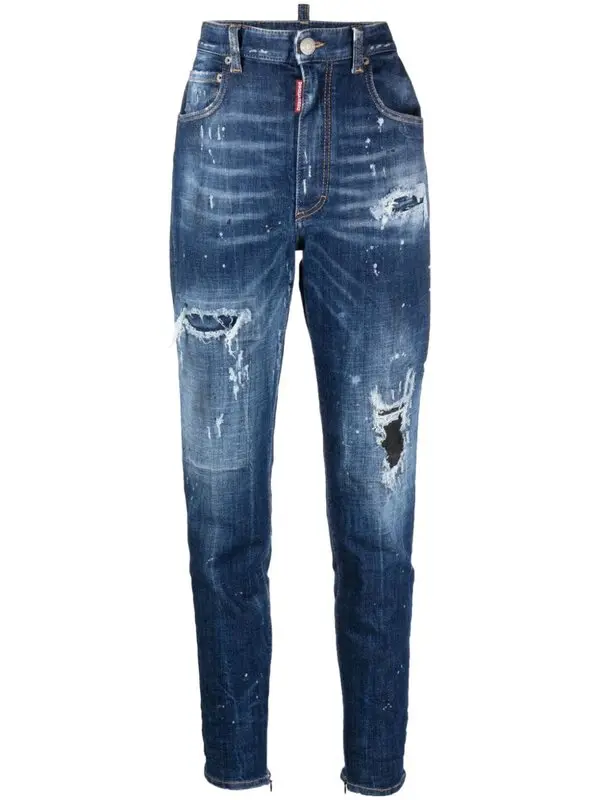 Dsquared2 Ripped Tapered Jeans