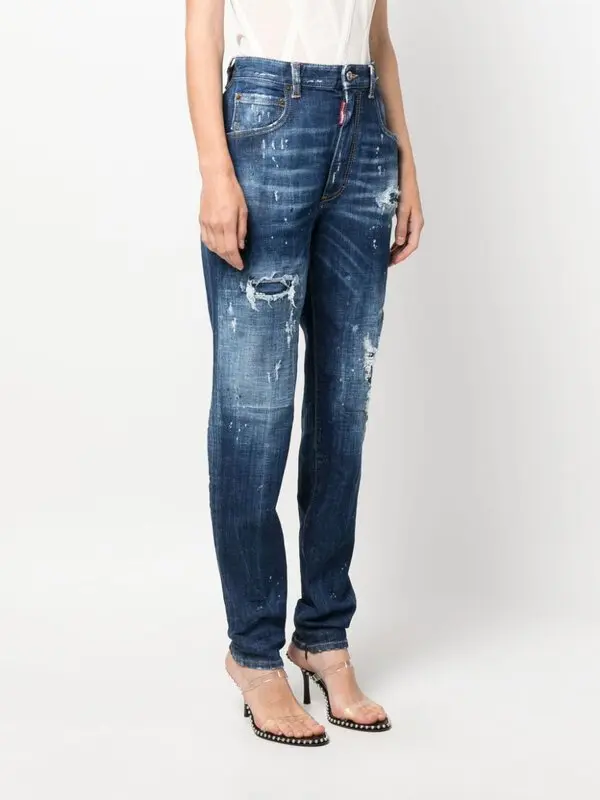 Dsquared2 Ripped Tapered Jeans