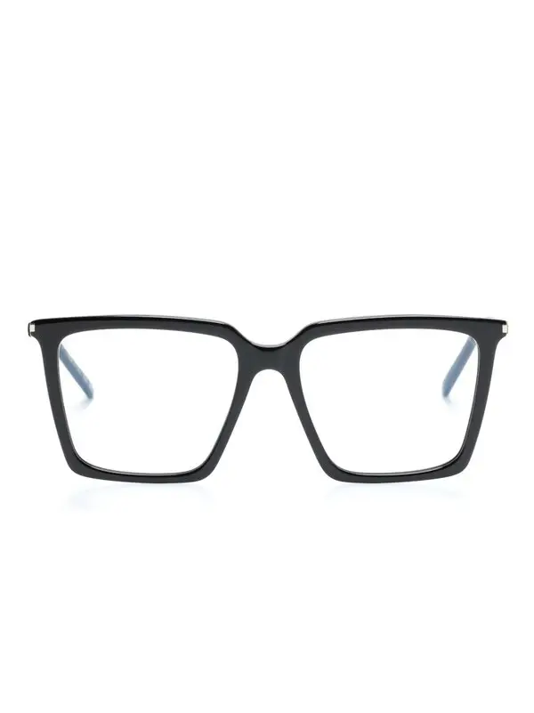 Saint Laurent Logo-engraved Glasses - Black