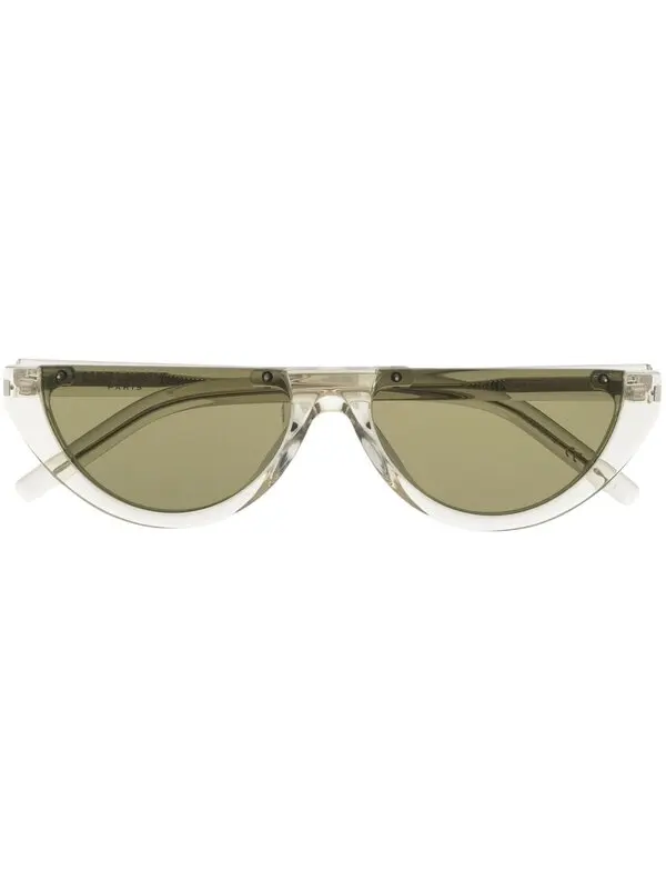 Saint Laurent Half-moon Sunglasses - Green
