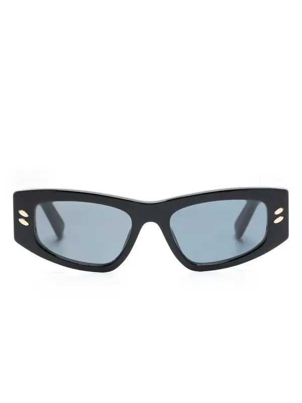 Stella McCartney Chain-link Rectangle Sunglasses - Black