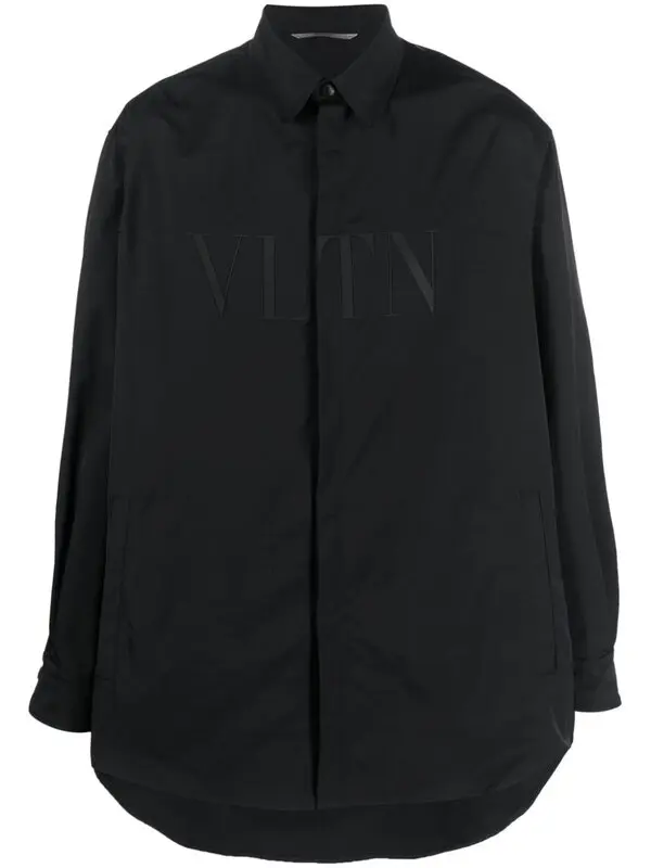 Valentino Garavani Vltn-patch Concealed Placket Shirt