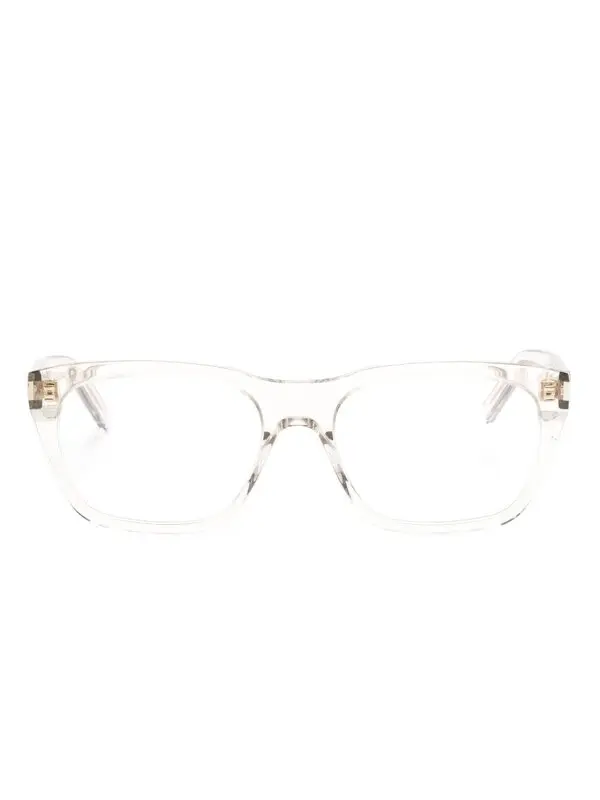 Saint Laurent Sl598 Square-frame Glasses - Neutrals
