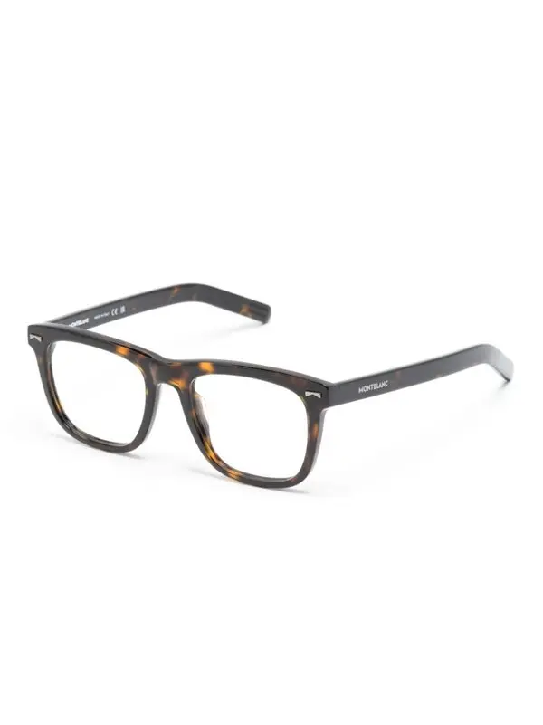 Montblanc Tortoiseshell-effect Square-frame Glasses