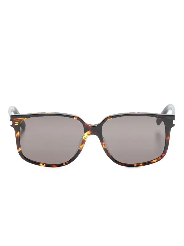 Saint Laurent Tortoiseshell-effect Sunglasses - Brown